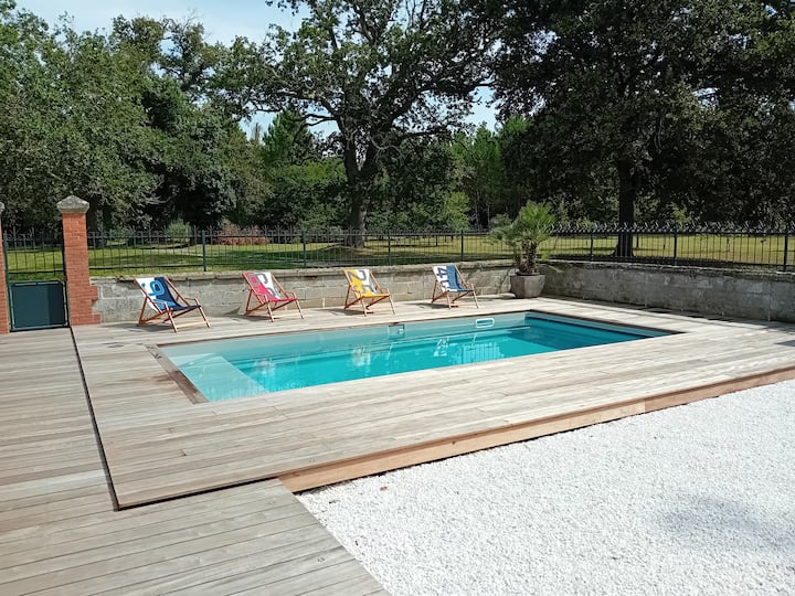 Souleyraou~villa Piscine 12 Pers Calme Dans Airial - Mimizan