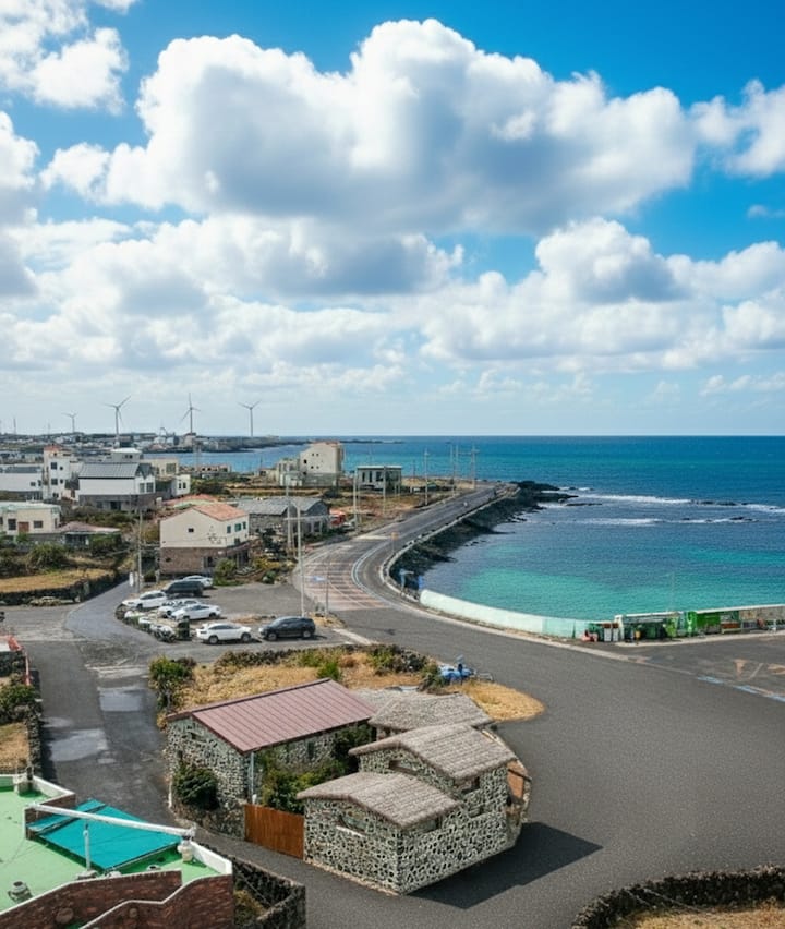 최대10인 코난비치 전체단독 힐링스테이, 제주감성 대가족형 돌집, 자쿠지2개 무료, 바베큐 - Jeju-si