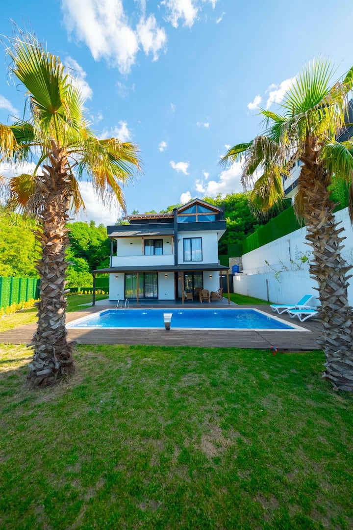 5+1 Göl Manzaralı,ısıtmalı Havuzlu ,Jakuzili Villa - Sakarya