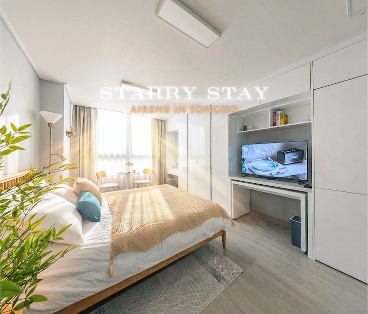 [Starry Stay] 달빛 감성#커플 여행#초역세권#송도#오픈특가 - Incheon