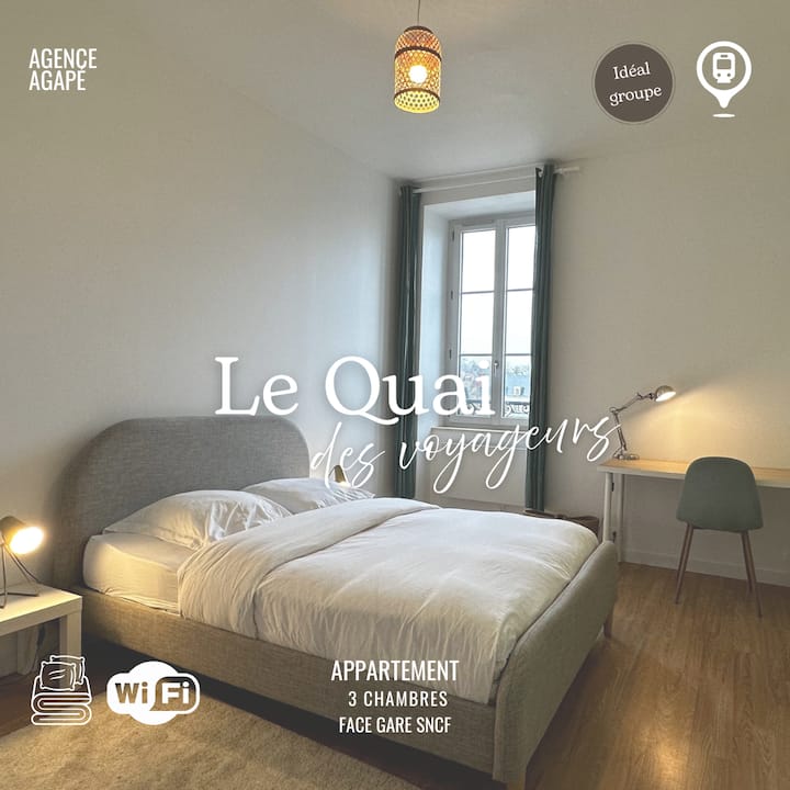 Le Quai Des Voyageurs - Séjour Lumineux Face Gare - Nevers