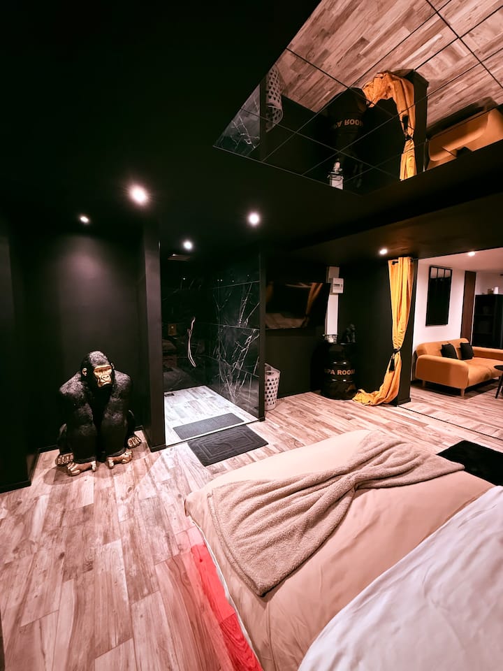 Spa Room Gold Jacuzzi Privé King Size - Kehl