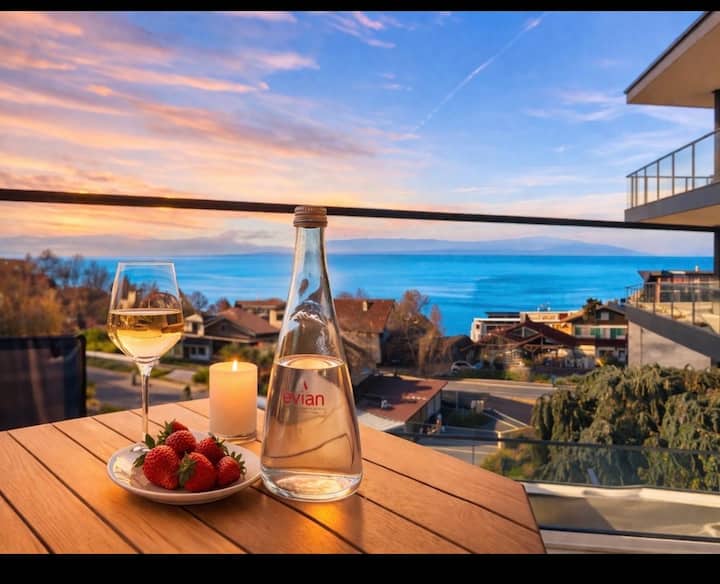 Green View Appartement De Luxe Avec Vue Sur Le Lac - Évian-les-Bains