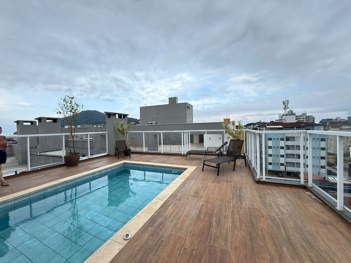 Apto Itaguá | 2 Quartos Com Ar + Wi-fi + Piscina - Ubatuba