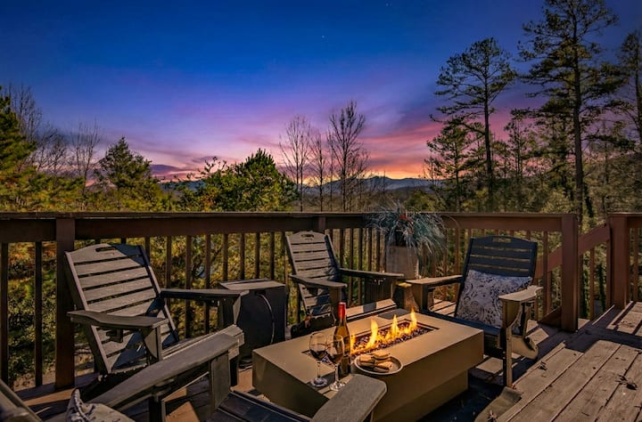 5 Mi To Gburg|view|firepit|game Rm|sauna|bbq|pets - Gatlinburg, TN
