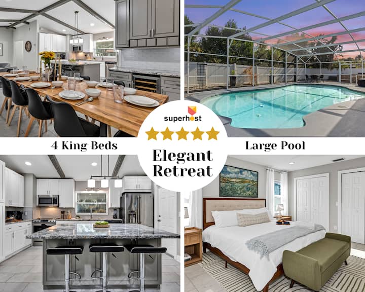 Elegant 6br Cfl Retreat: Pool, Hot Tub, Game Room! - Winter Park, FL