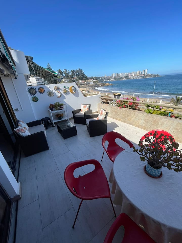 Concón Primera Línea/amplia Terraza Vista Soñada - Concón