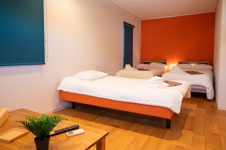 敦賀駅徒歩7分/アパートメントホテル/201号室（４９㎡）/大人4人まで/敦賀市中心部/長期歓迎 - 쓰루가시