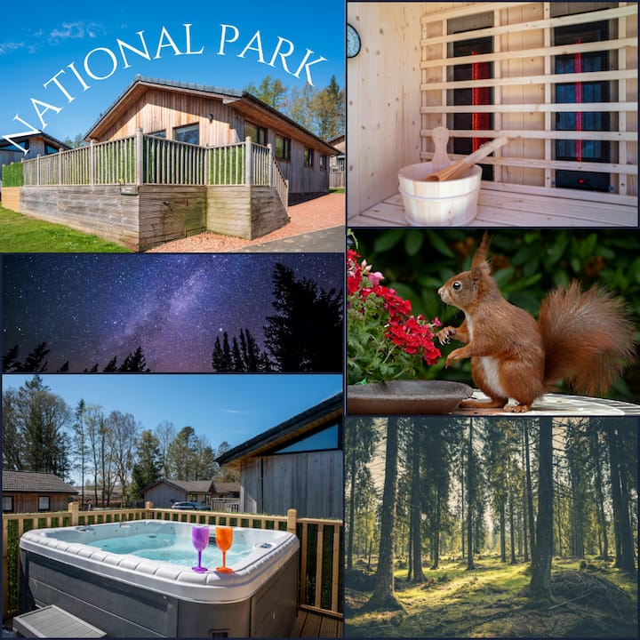Cabin Hot Tub, Sauna,  King Beds, Dark Skies, Deer - Northumberland