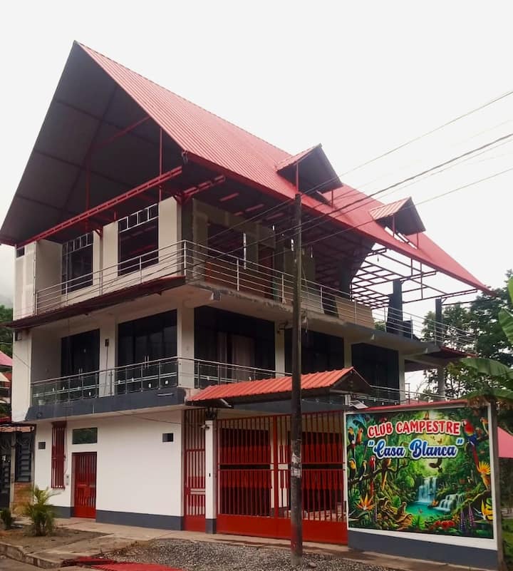 Club Camp Casa Blanca Con Piscina, Wifi Y Parrilla - San Ramón