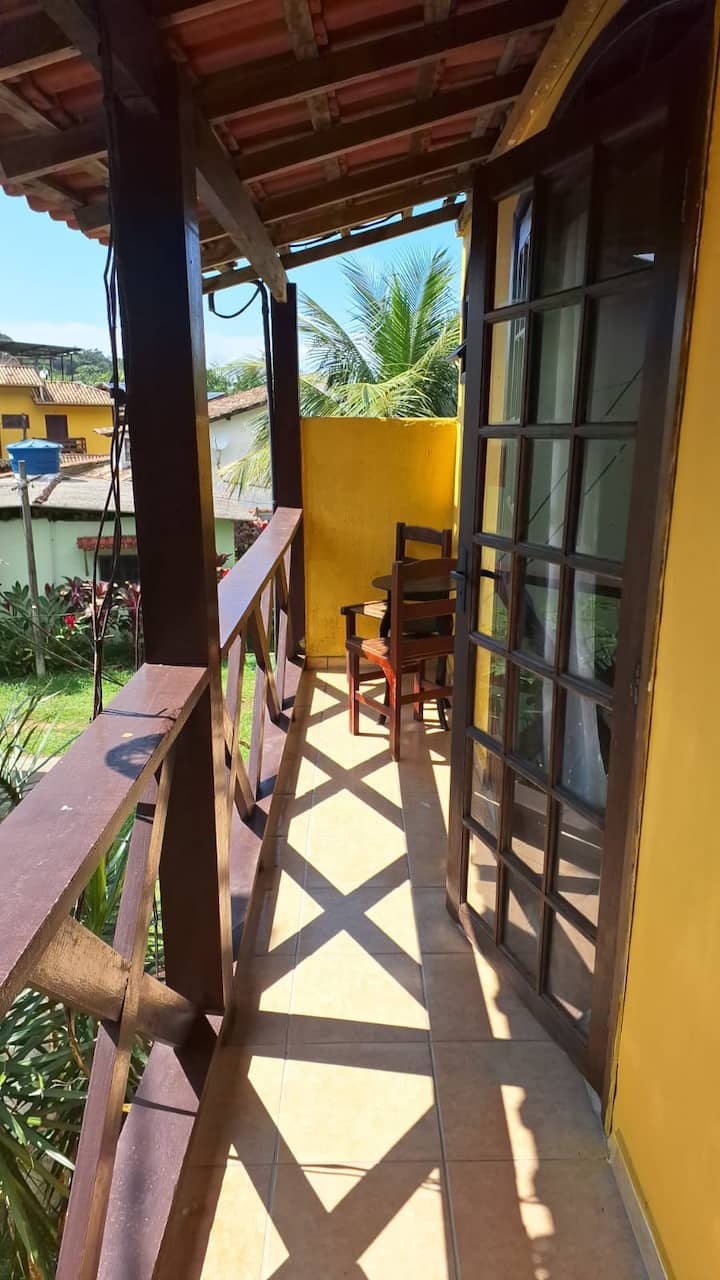 Suíte Casal Com Sacada - Pousada Três Irmãos - Trindade