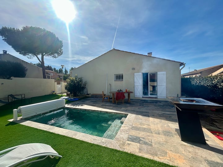 Charmante Maison-clim - Piscine -10 Min Des Plages - Narbonne