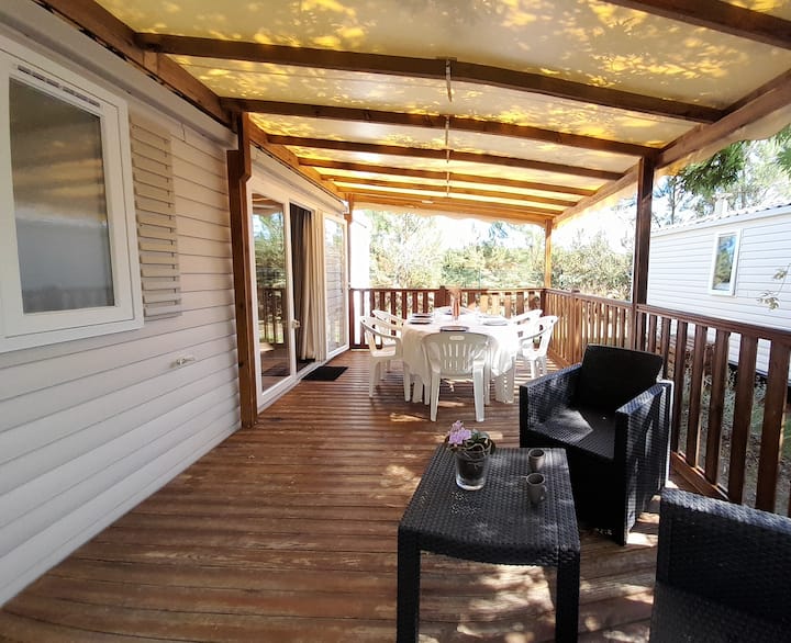 Mobil-home 3 Ch, Lac,  Camping 4* Confort Pipiou - Parentis-en-Born