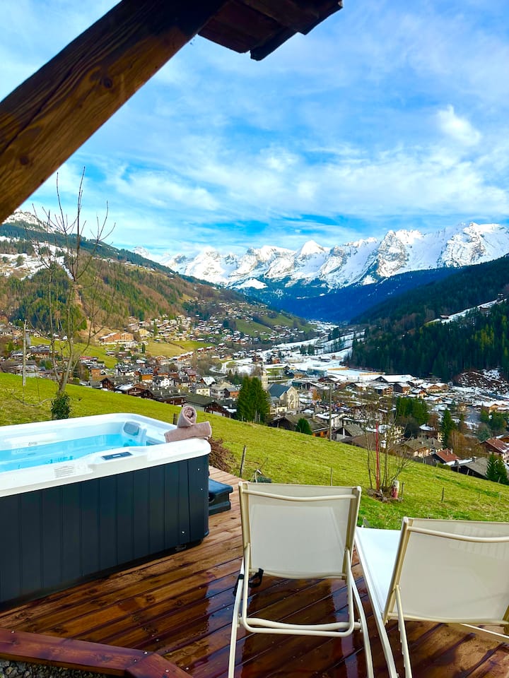 La Cabane Des Alpes - Jacuzzi Vue Montagne - Le Grand-Bornand
