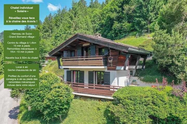 Chalet "Solaire"
Face à La Chaine Des Aravis ! - Le Grand-Bornand