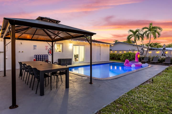 Sunset Villa | Heated Pool | 2.5 Miles To Beach - Pompano Beach