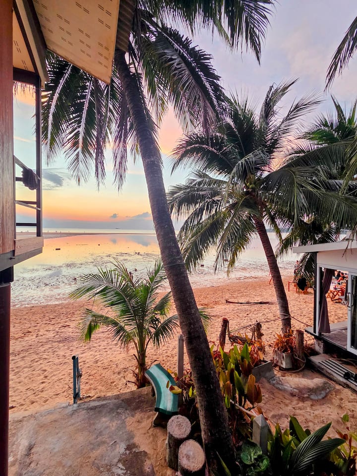 Beachfront Hütte: Sunset & Natur Pur (Hin Kong) - Ko Pha-ngan