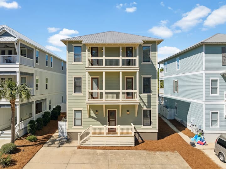 Steps To Beach Access! 8br W/ocean Views&arcade - Seagrove Beach, FL
