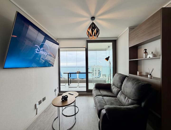 A 1 Min De Dunas: Vista Mar & Espacios Amplios - Viña del Mar