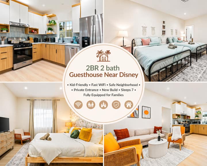 New Disney 2br Guesthouse Private & Kid-friendly - Anaheim
