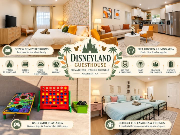 Mordern & Private 2br Anaheim Guesthouse By Disney - Anaheim, CA