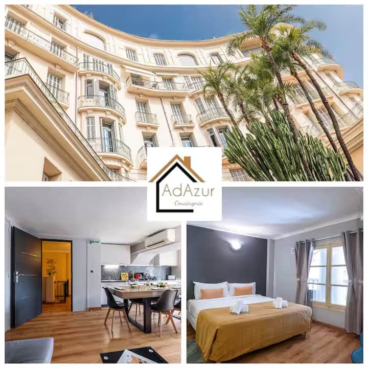 3 Pieces Des Jardins, Parking, 50 M Plage, Clim - Plage Hawaii - Menton