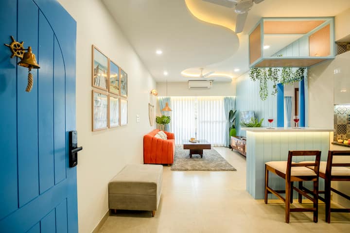 Luxury Flat In Candolim L Walk-in Distanceto Beach - Goa