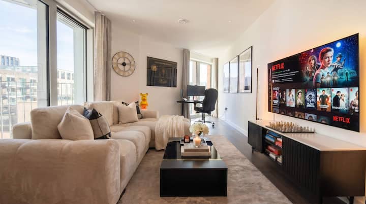 Battersea Luxe 1br Sky Suite Rooftop Pool & Gym - Belgravia - London