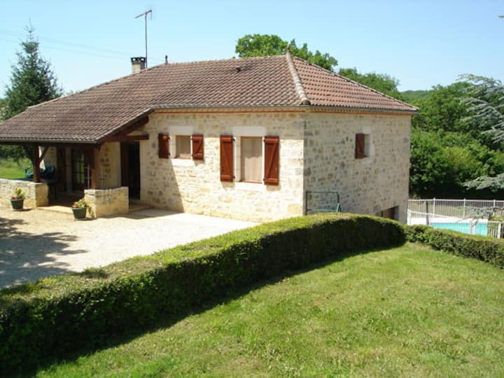 Maison En Pierre Avec Piscine - 9 Personnnes - Lot - Saint-Cirq-Lapopie