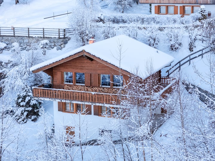Chaleureux Chalet Avec Magnifique Vue 6 Personnes - Veysonnaz