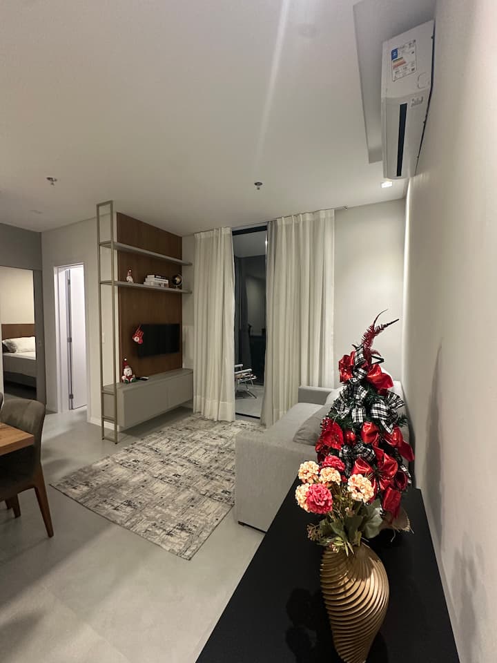 Hard Rock Flat 1 Quarto Privativo+sofá-cama Sala - Itapema