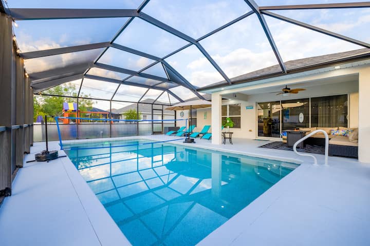 Paradise Palms | 12 Ppl | Heated Pool | Games |Bbq - Burnt Store Marina