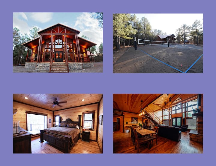 Painted Deer Lodge - Hot Tub - Volleyball Court - Hochatown, OK