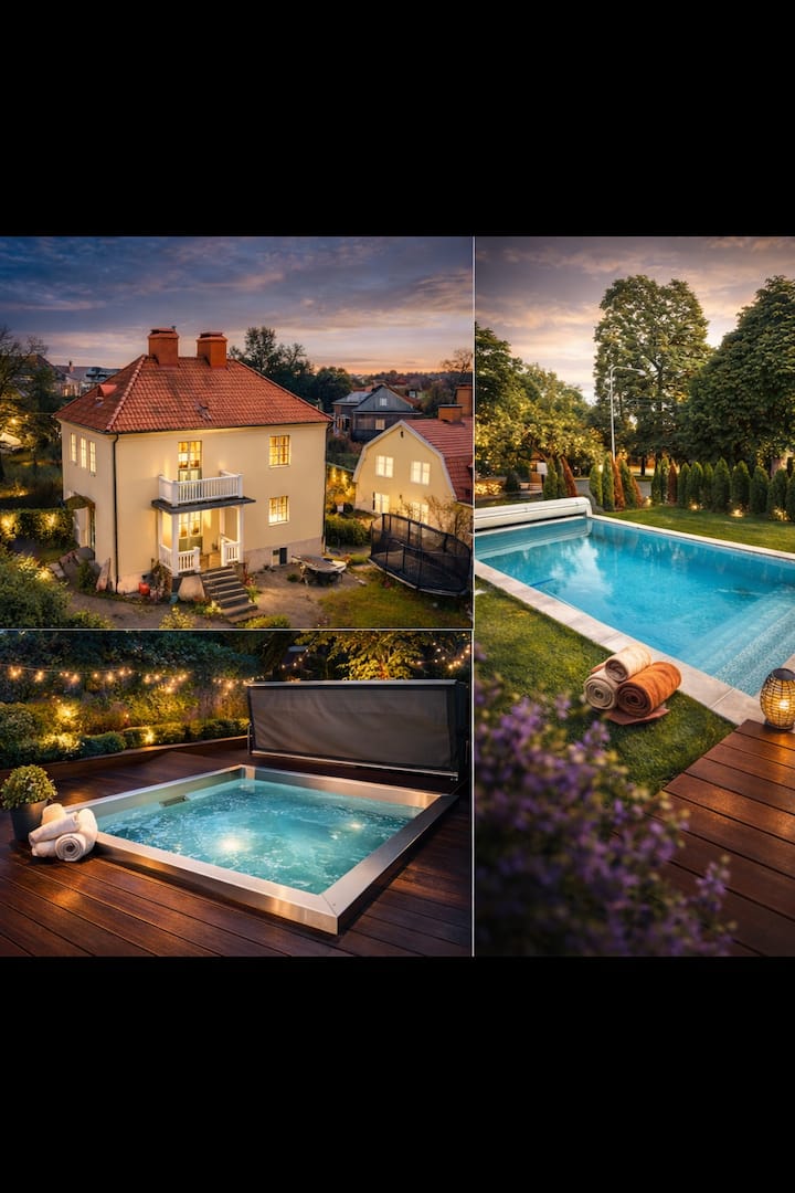 Spa & Pool Villa Nära Mall Of Scandinavia - Stockholm