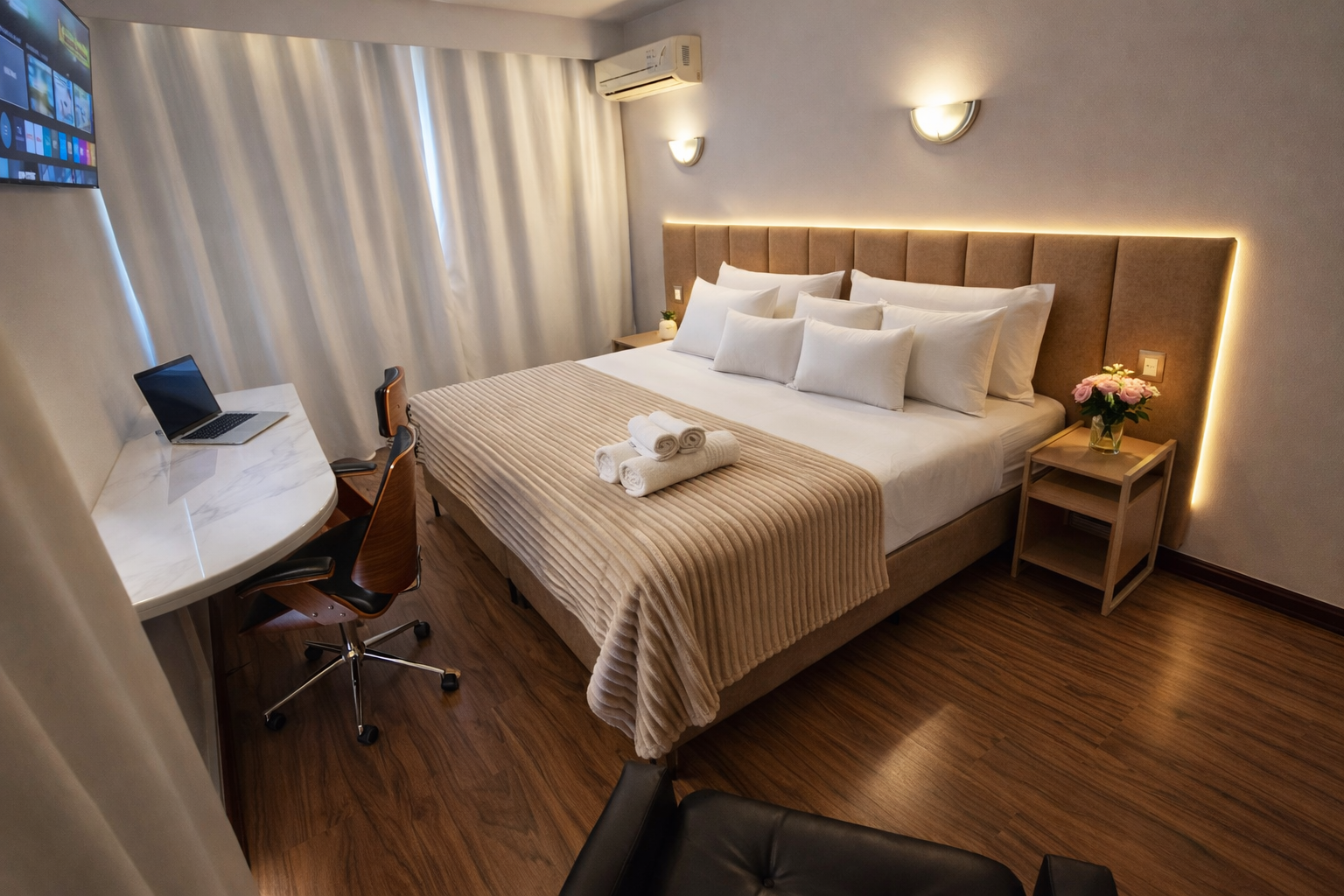 Suíte Super King No Centro | Conforto Premium - Guarapuava