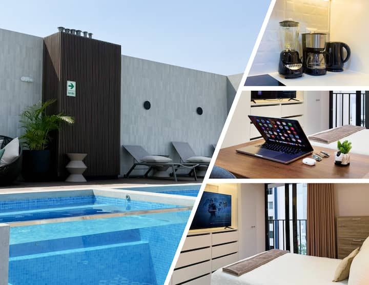 Modern Loft Near Larcomar | Fast Wi-fi | Pool - Peru