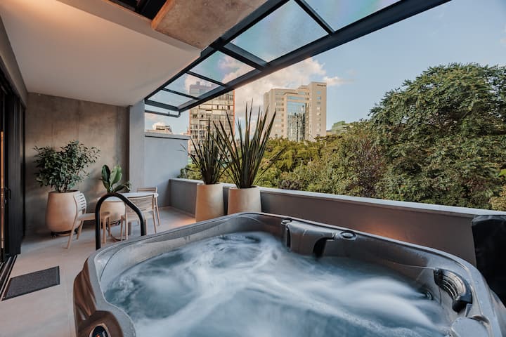 Loft: Terraza Con Jacuzzi Icama Kingi Ac I Piscina - Medellín