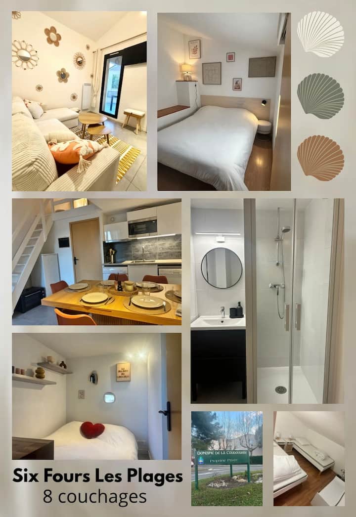Appartement 3 Chambres - 8 Couchages - Six-Fours-les-Plages