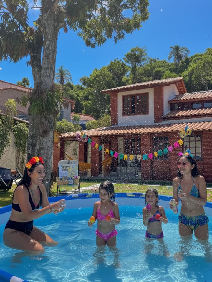 Casarão: 150m Da Praia; 5 Suítes, Luxo E Lazer. - Brazil