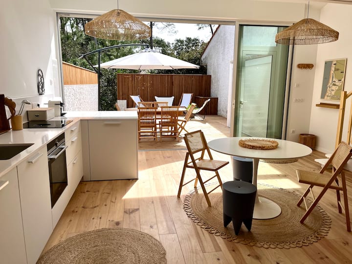 Villa Rénovée, Clim, Tennis, Plage à Pieds à 300 M - Seignosse