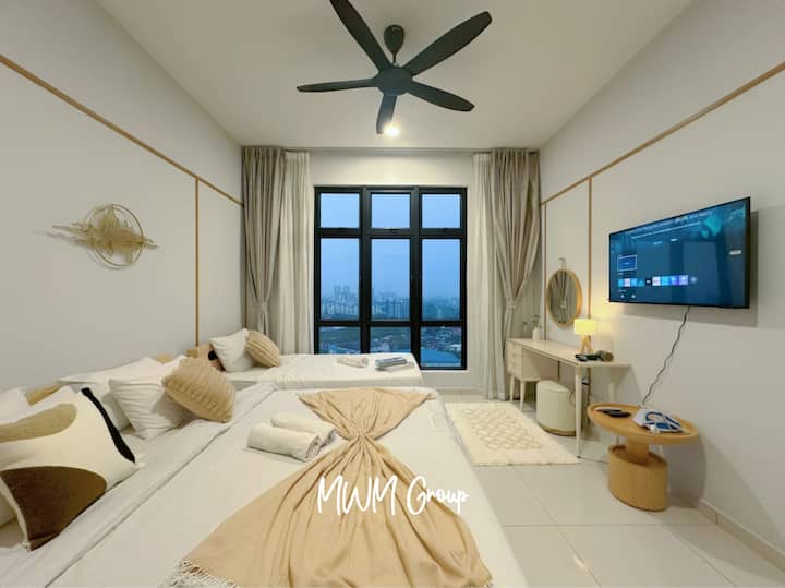 Japandi 3pax Room | Space | Walks To Ksl Mall - Johor Bahru