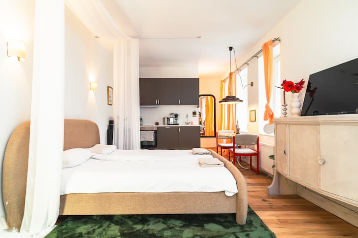 Hinterhofstudio Mit Privater Terrasse An Der Karli - Lipcse