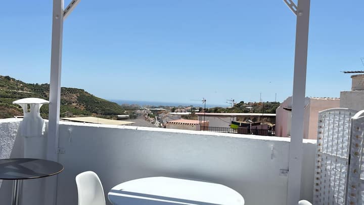 Andalusian House With Rooftop & Sea View - Torre del Mar