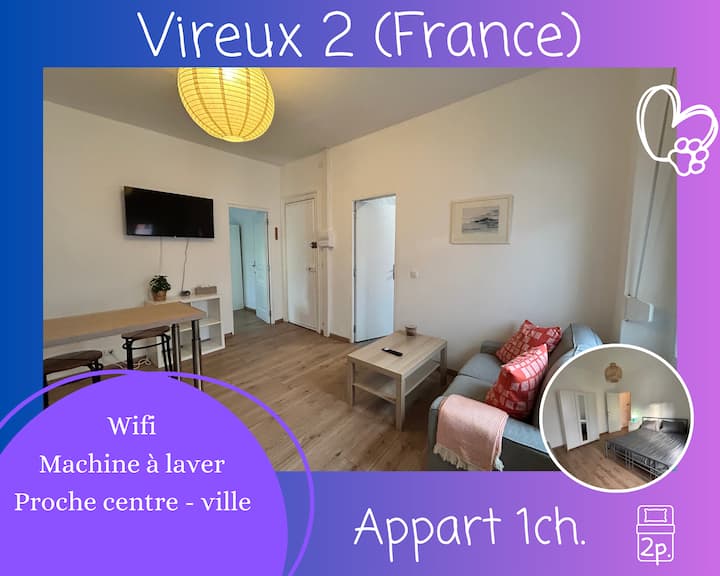Vireux 2, Appartement 1 Ch., Cosy Et Rénové - Philippeville