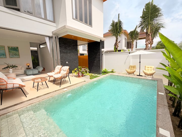 River View全新豪华3卧套房泳池别墅-10分钟车程奈通奈扬邦涛海滩机场，露台浴缸-24h保安 - Nai Yang