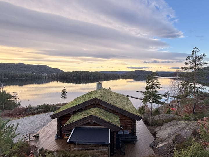 Moderne, Sfeervolle Blokhut Aan Het Meer - Norvegia