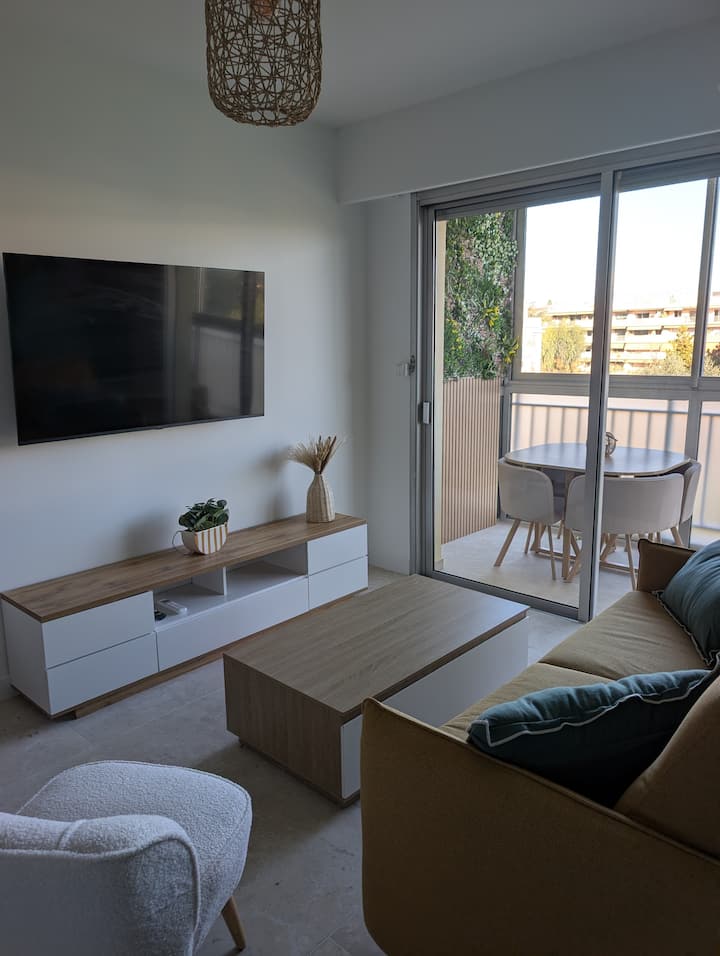 T2 Cosy Proche De Nice - Plage à 2 Min à Pied - Cagnes-sur-Mer