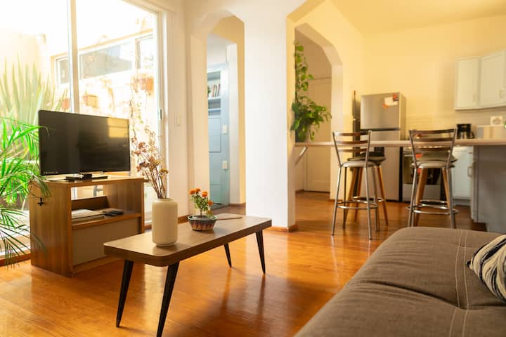 Departamento En Condesa Con Terraza, 2 Baños - Mexico City