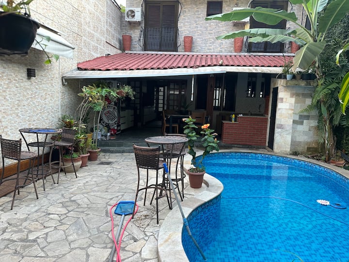 Casa De Praia, Piscina, Churrasco, Festas 50 Pesso - Santos