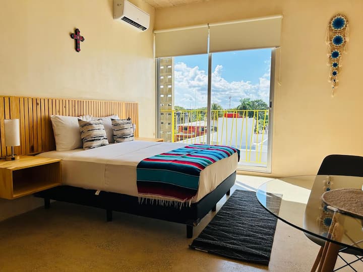 Charming Loft 302 + Pool +Rooftop+ Mercado 28 - Cancún